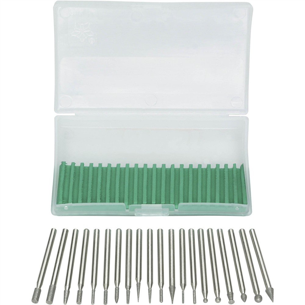 Mini Diamond Burr, 20 pc. Set 1/8" Shank - Grizzly Industrial, Inc.
