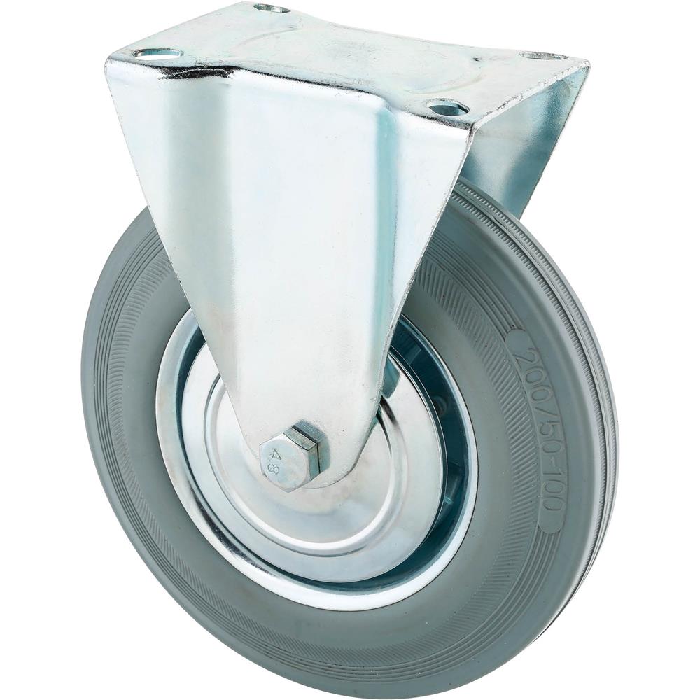 Steelex D2586 - 8" Gray Industrial Fixed Caster - Grizzly Industrial, Inc.