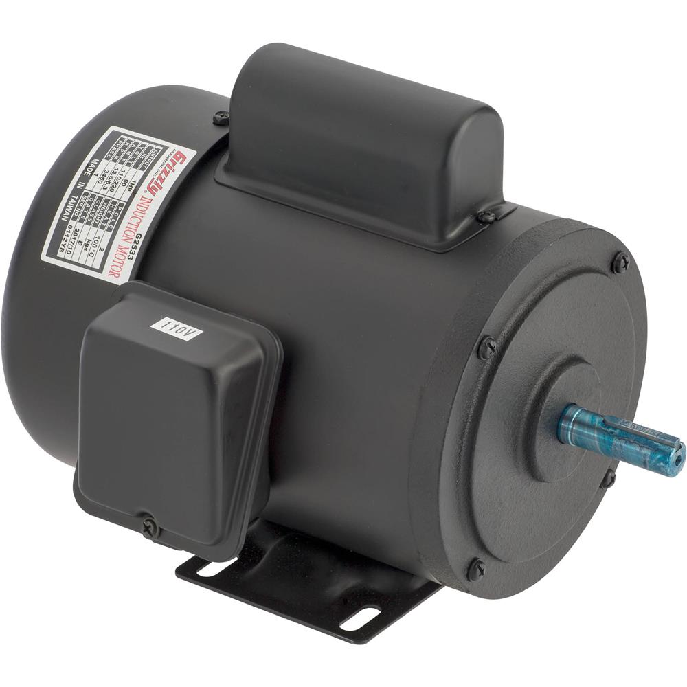 Heavy-Duty Motor 1 HP Single-Phase 3450 RPM TEFC 110V/220V - Grizzly ...