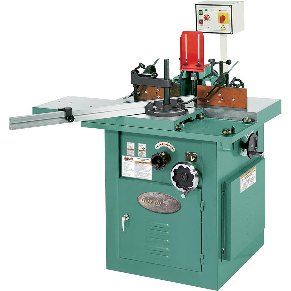 Grizzly G8622 - 5 HP Sliding Table Shaper with Tilting Spindle ...
