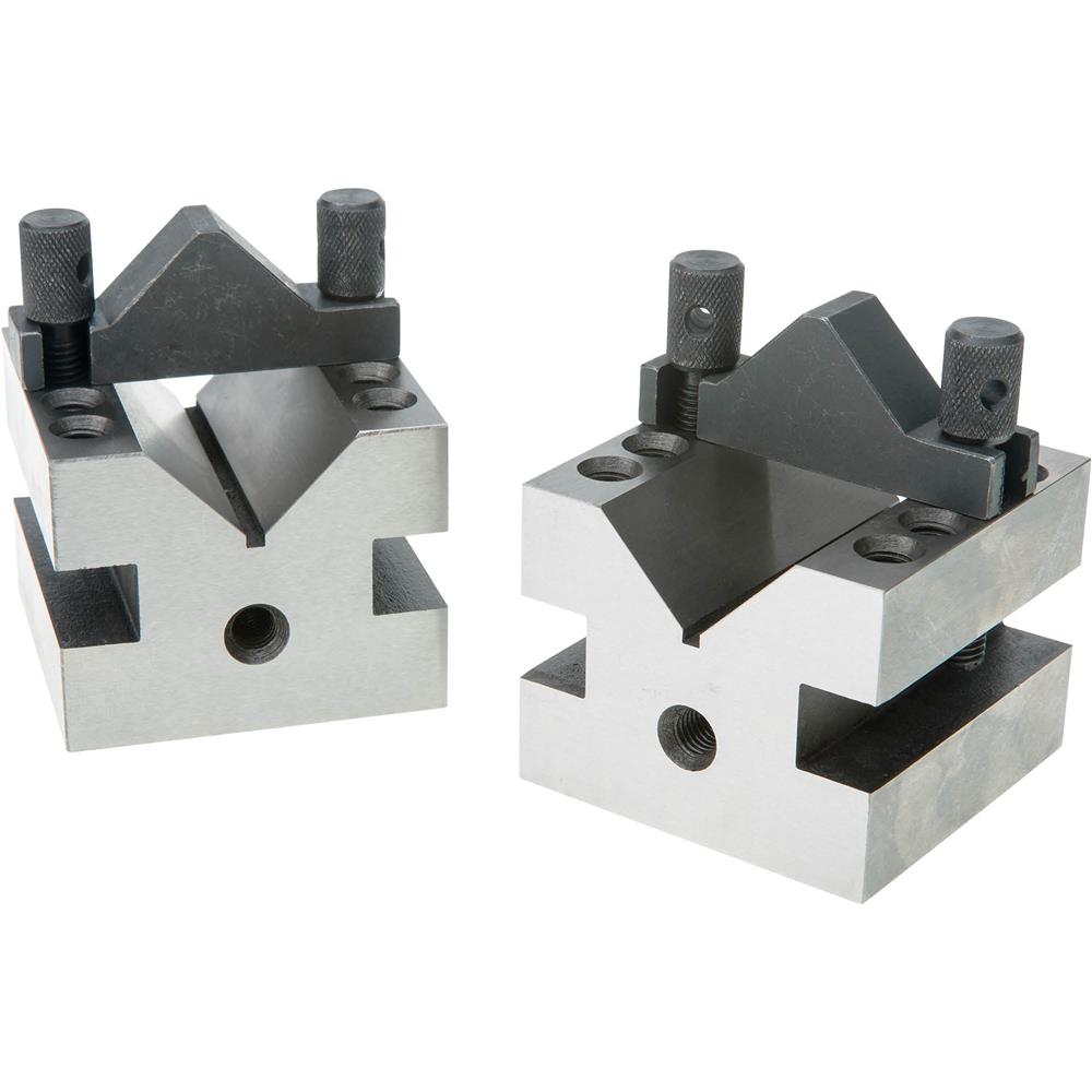 90 V-Blocks w/ Clamp Set - 2-1/2" x 2-1/2" x 2" - Grizzly Industrial, Inc.