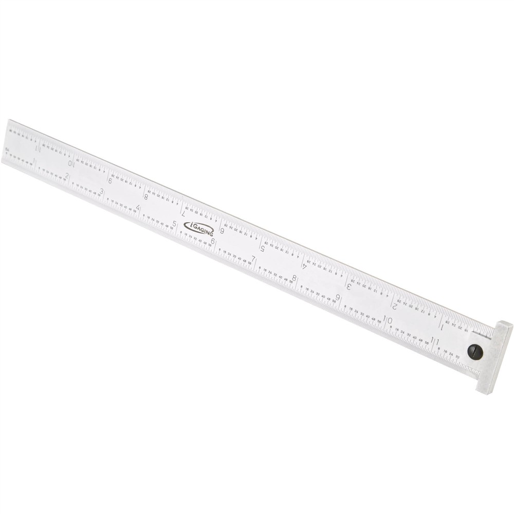 iGaging T23022 - 12" Stainless Steel and Chrome Hook Rule - Grizzly ...