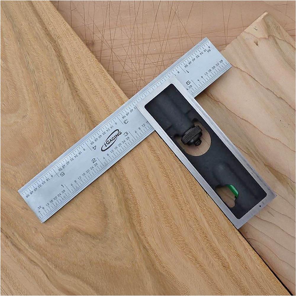 iGaging T24357 - 6" Double Square with 4R Blade and Bubble Level ...