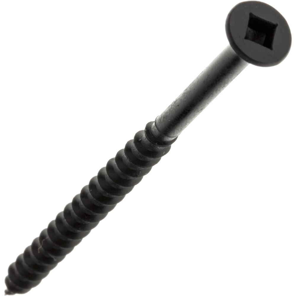 #8 x 3" #2 Bit Black Square Drive Deep Thread Flat Head Particle Board ...