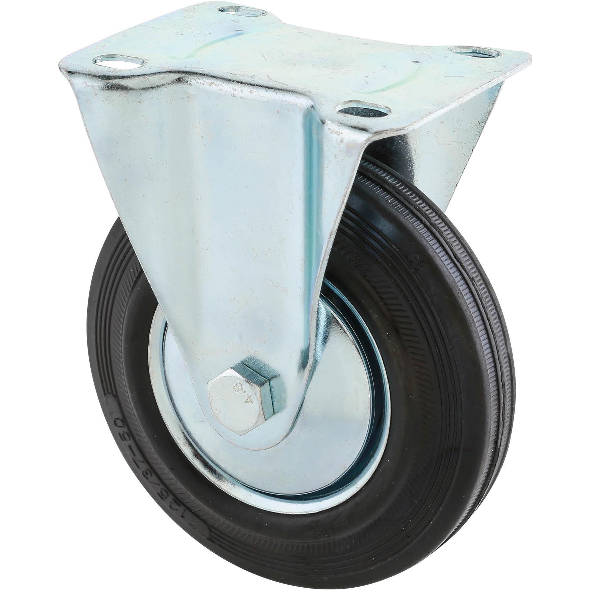 5" Black Rubber Fixed Caster - Grizzly Industrial, Inc.