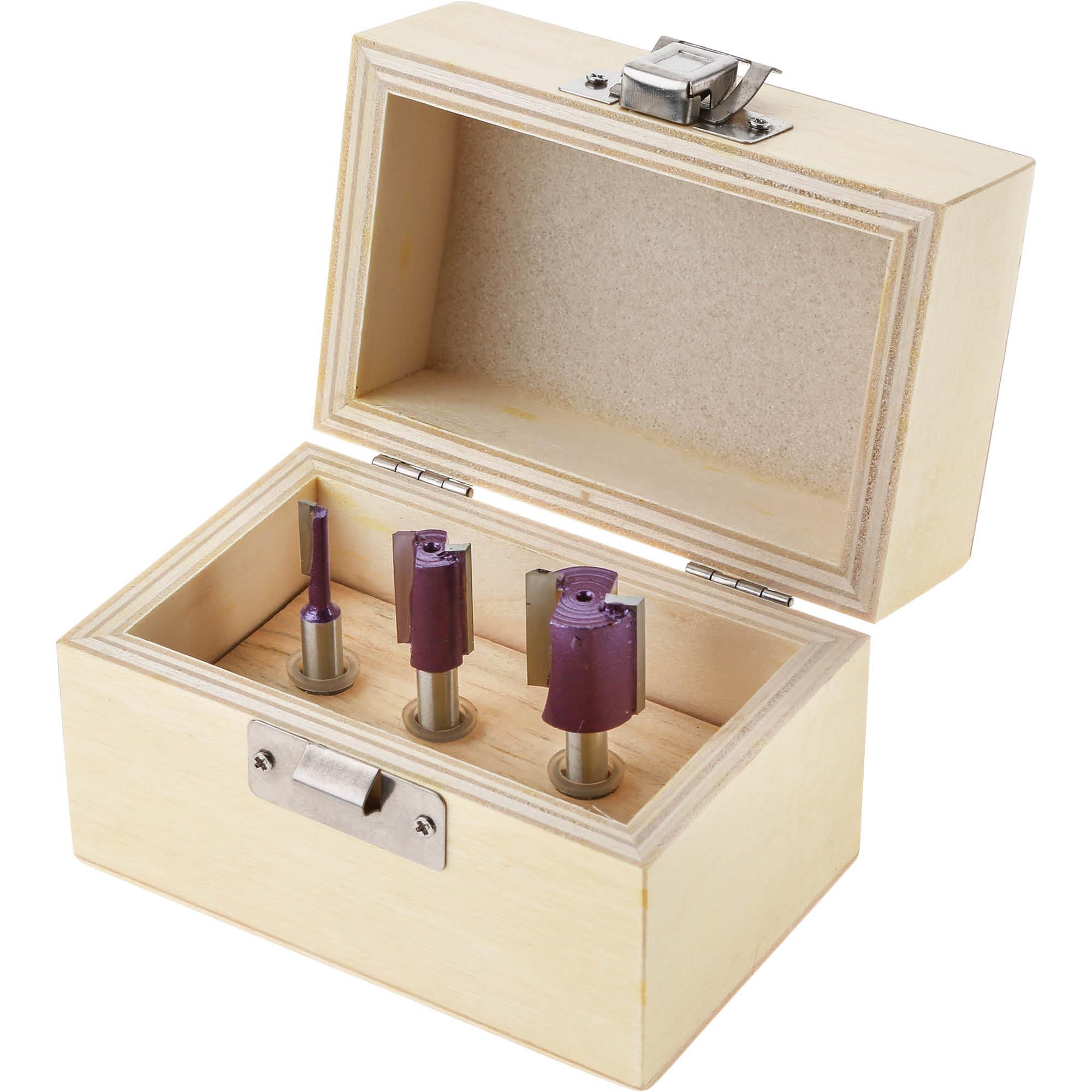 Straight Plywood Router Bits, 1/4" Shank, 3-Pc. Set - Grizzly Industrial